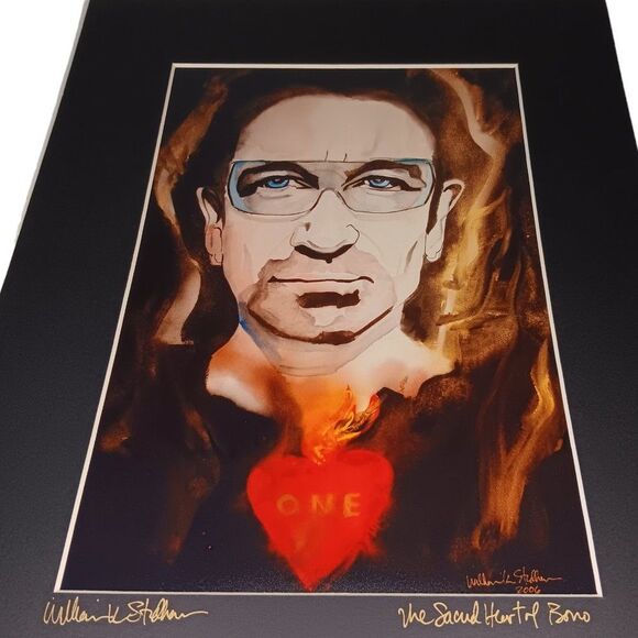 Art | Bono U2 William K Stidham Sacred Heart Of Bono Picture Print ...